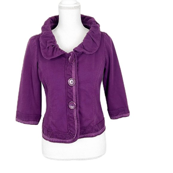 Nick & Mo | Jackets & Coats | Nick Mo Blazer Women Small Purple Button ...